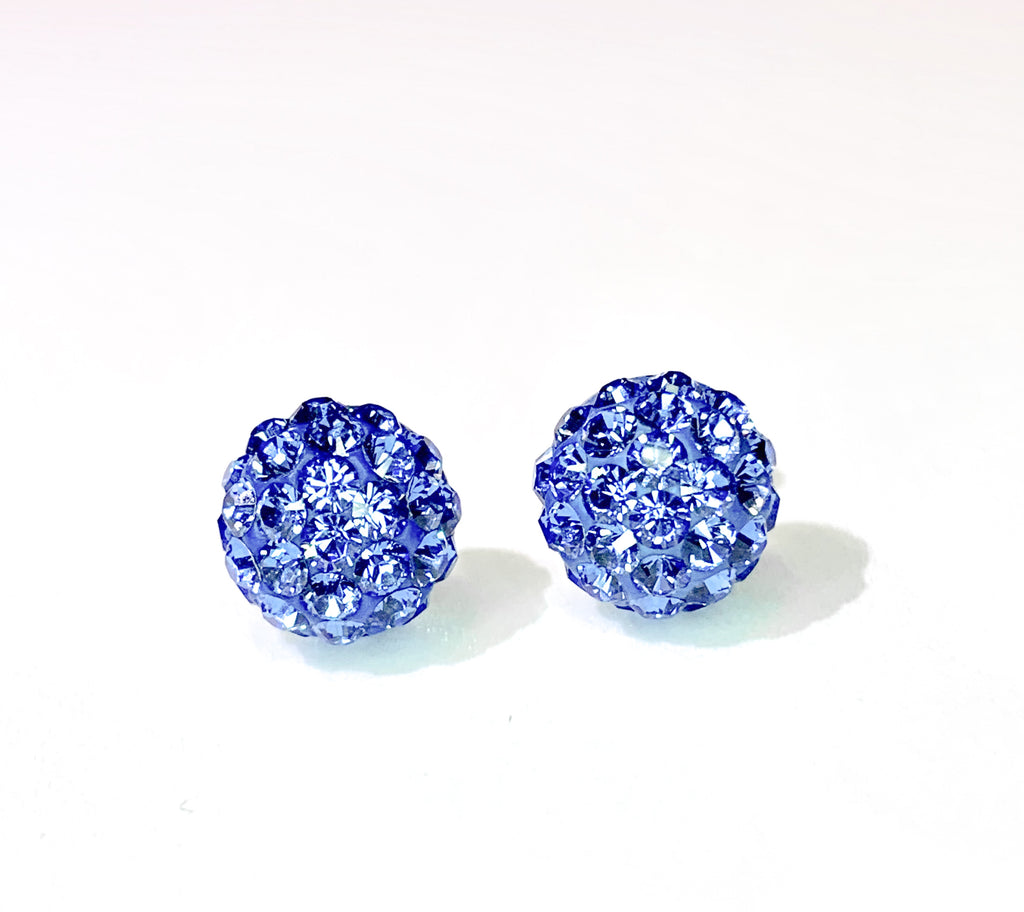 CB4001 l HD Crystal Ball Stud Earrings - Sapphire Blue (September ...
