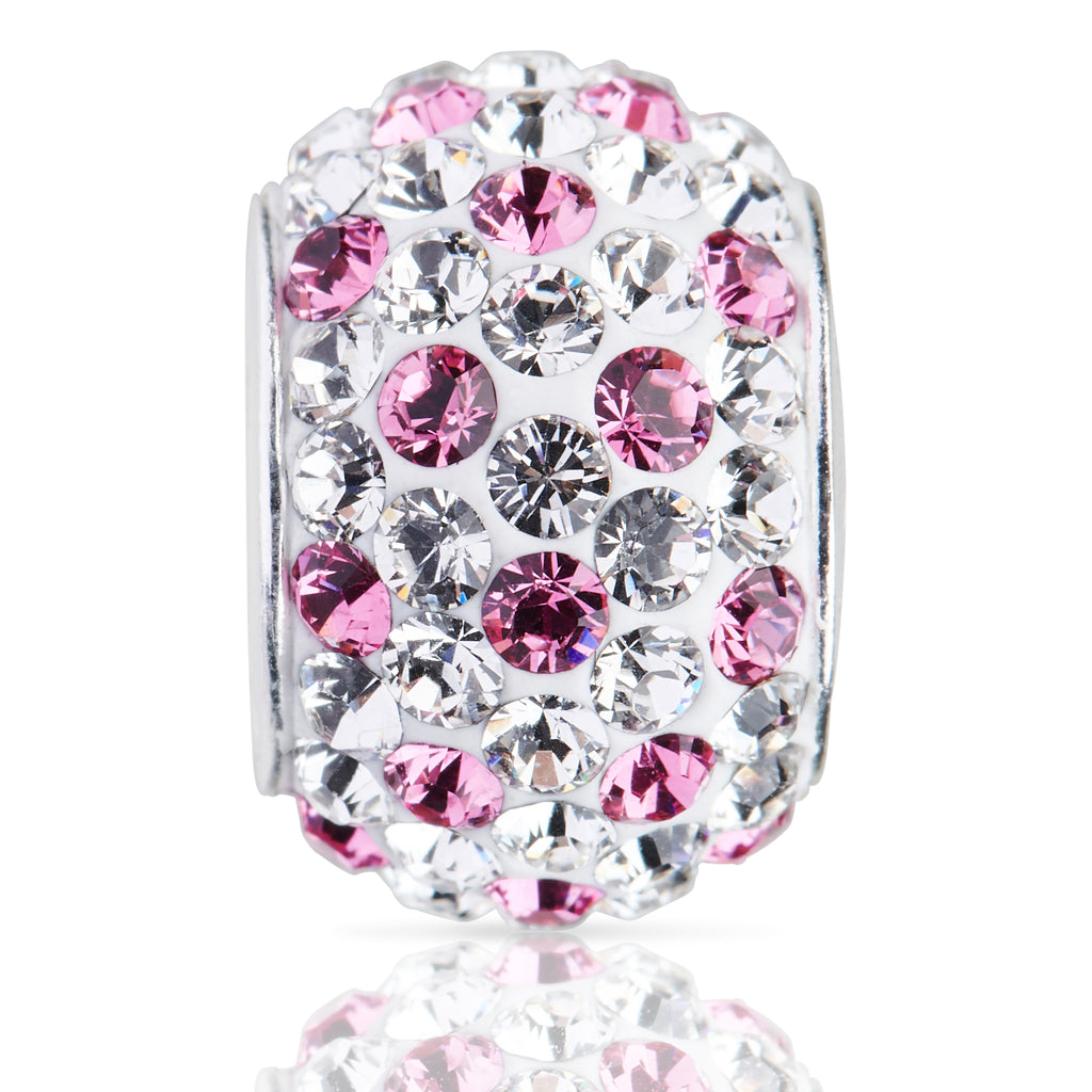 1880 | Sparklies® - White w/ Pink Rose Polka Dots (OCT) – Sparkle Life®